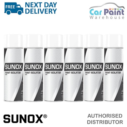 6 x SUNOX® TRADE 1K Paint Isolator Aerosol 500ml Spray Barcoat Sealer ...
