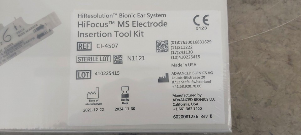 New ADVANCED BIONICS CI-4507 HiFocus MS Electrode Insertion Tool Kit ...