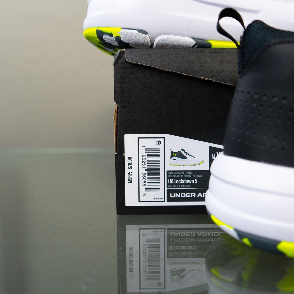 Under Armour Lockdown 5 Men's Training Sneaker Basketball Shoes White ...