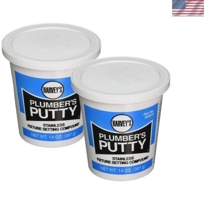 Compact Heavy-Duty Plumber's Putty, 14 oz 2 Pack - Essential for Every ...