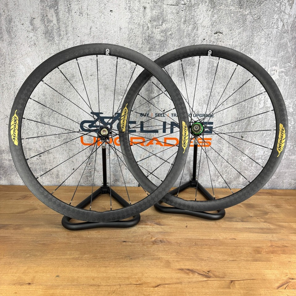 Mint! Extralite CyberDisc 338CS Carbon Tubeless Disc Wheelset Berd ...