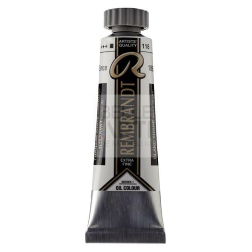 Huile Couleur Extra Fine Rembrandt Tube T6 De 15ml 118 Blanc Titanio ...