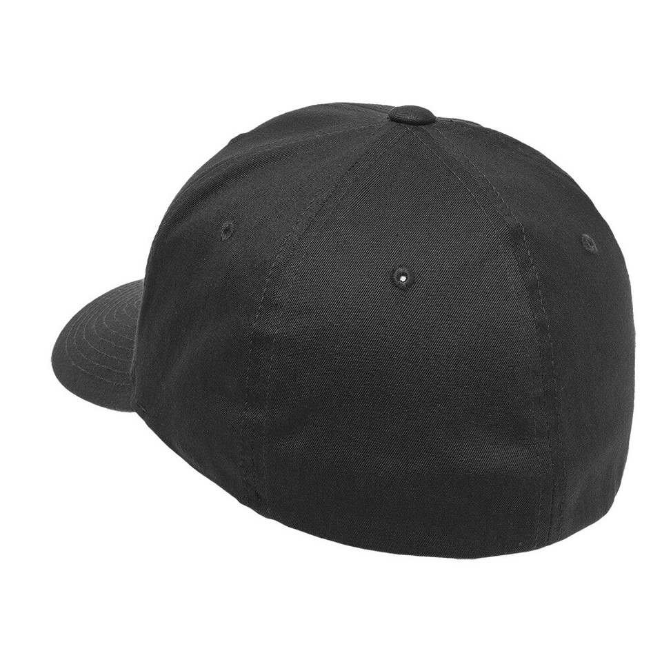 Gibson Logo Embroidered Flexfit Hat Fitted Curved Black Cap Musician ...