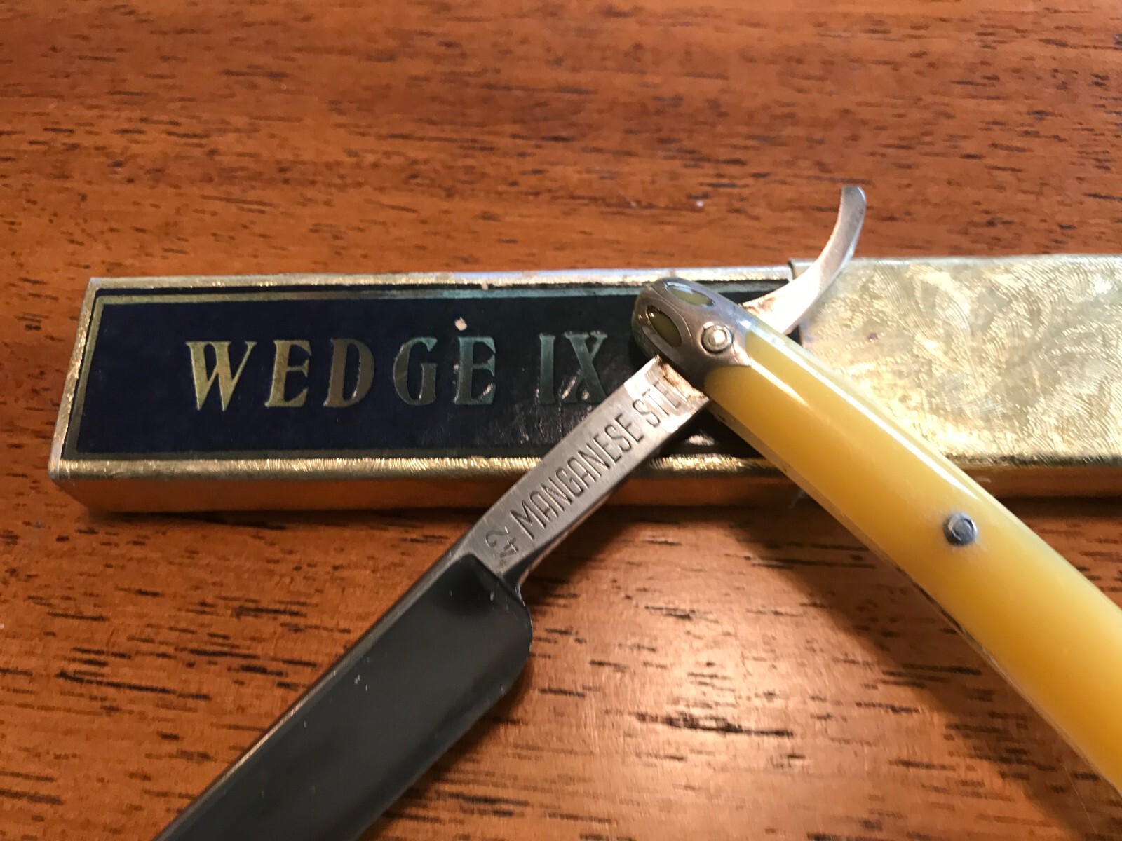 Ophir Gem Straight Razor Men Shaving Manganese Steel Blade w Box ...