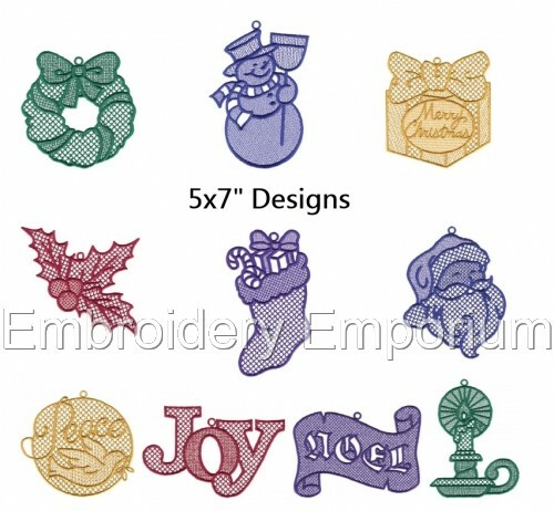CHRISTMAS LACE ORNAMENTS COLLECTION - MACHINE EMBROIDERY DESIGNS ON USB ...