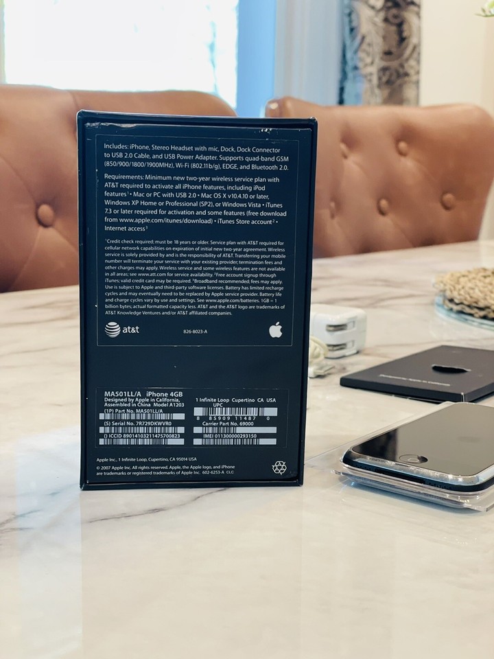 Apple iPhone 1st Generation - 4GB - Black (Unlocked) A1203 (GSM) | eBay