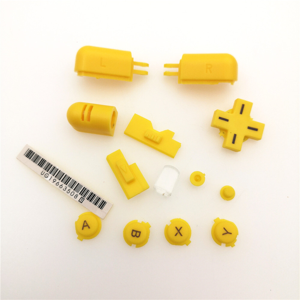 Yellow ABXY L R D Pad Cross Button Full Button Set For Nintendo DS Lite ...