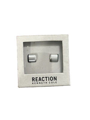 Men's Reaction Kenneth Cole Cufflinks Silver Tone Border Classic Square ...