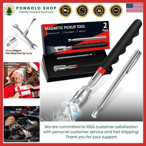 Telescoping Magnetic Tool with LED Light - Perfect for Hard-to-Reach ...