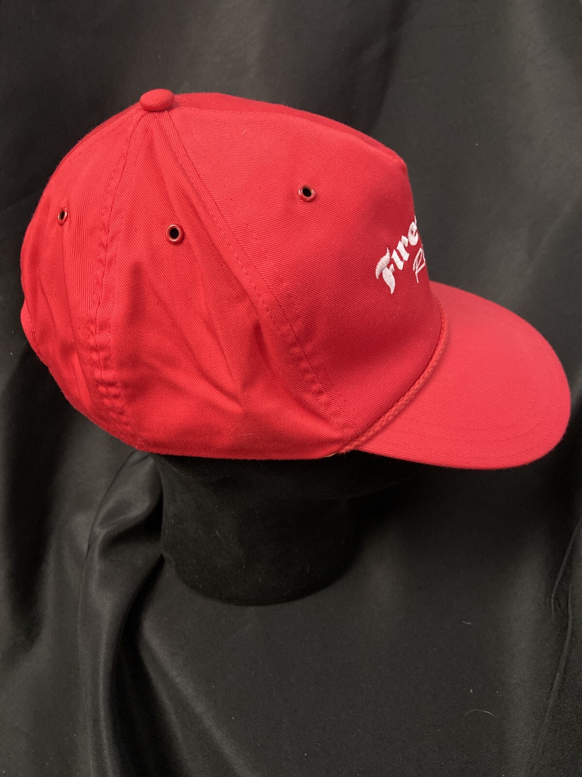 Vintage 1980s Firestone Racing Snapback Cap - Red Baseball Hat - Rope ...