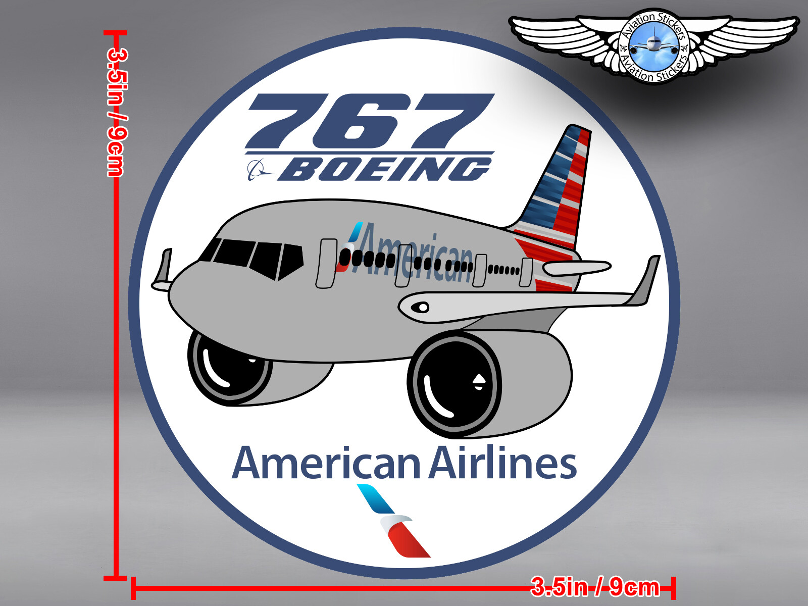 AMERICAN AIRLINES AA BOEING B767 B 767 PUDGY DECAL / STICKER | eBay