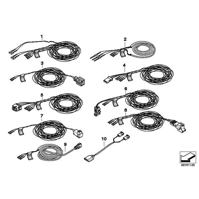 Original BMW 61129193975 - Rep.-Kabel Airbagsystem 1er 3er 5er 6er 7er ...