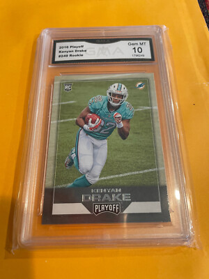 KENYAN DRAKE DOLPHINS 2016 PLAYOFF ROOKIE RC # 249 GRADED 10 L@@@K | eBay