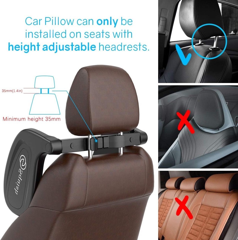 Car Seat Headrest Pillow 360° Adjustable Head Neck Support for Kids and ...