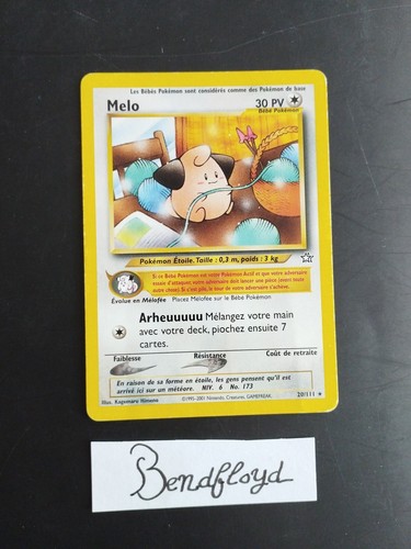 Carte Pokémon RARE Mélo 20/111 Néo Génésis Français Edition 2 Wizards ...