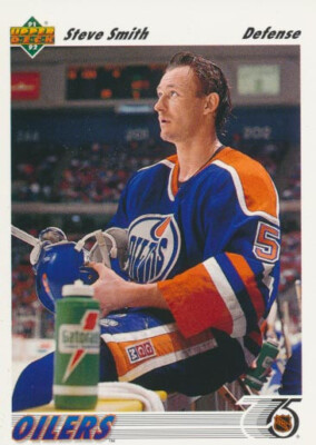 1991-92 Upper Deck #350 STEVE SMITH - Edmonton Oilers | eBay.de