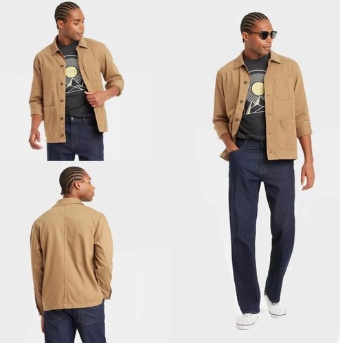 Men's Jacket GOODFELLOW & CO Top Button-Down Canvas Chore SIZE LARGE | eBay