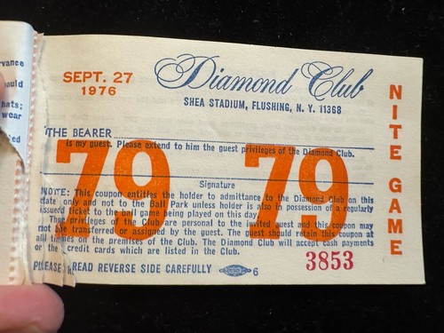 1979 NY Mets DC Ticket Book w/2 Season Passes 5 E-Tickets + Post Season ...