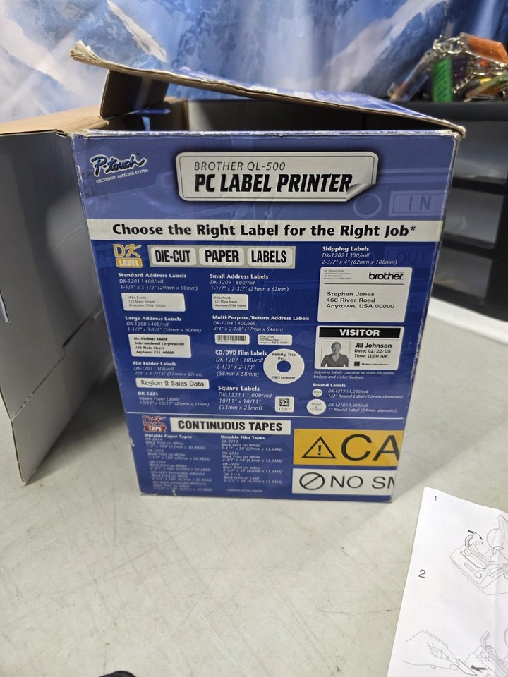 🔥 Brother P-Touch QL-500 Manual-Cut PC Label Printing System W/ Box ...