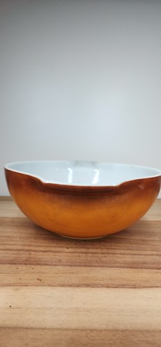 Pyrex Ombre Old Orchard Harvest Brown Gold 4qt Cinderella Mixing Bowl ...