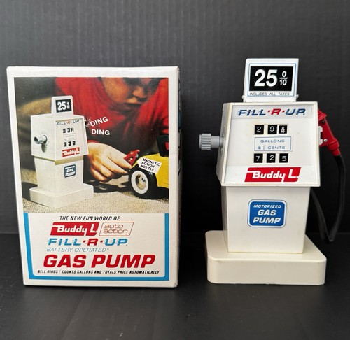 BUDDY L MOTORIZED GAS PUMP BATTERY Toy Tested Working Read VTG 1960’s ...