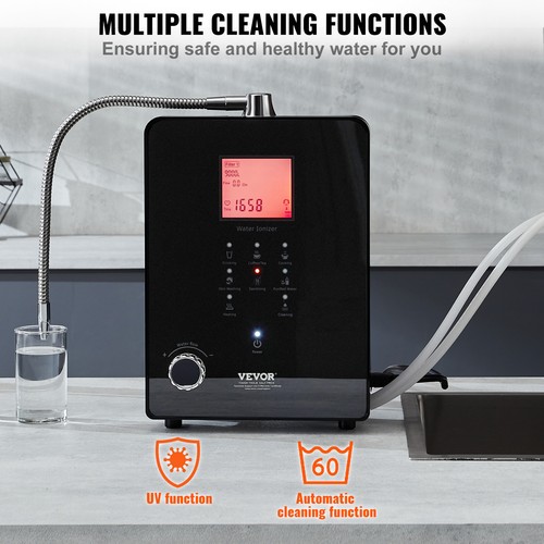 VEVOR Alkaline Water Ionizer Purifier Machine PH3-11.2 9000L LCD Touch ...