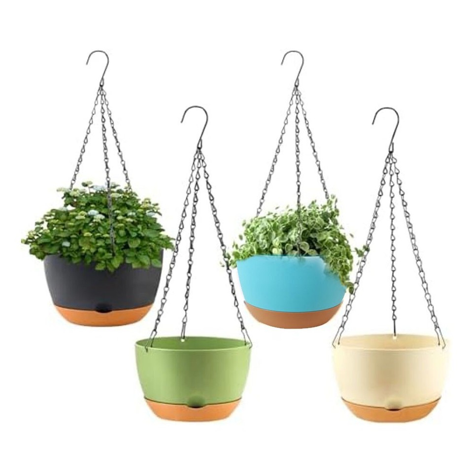 Porous Bottom Design Hanging Flowerpot Indoor Garden Lightweight Design ...