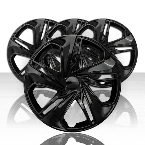 4 Black 16" Hub Caps Full Wheel Covers Steel Rims for Honda Civic LX ...