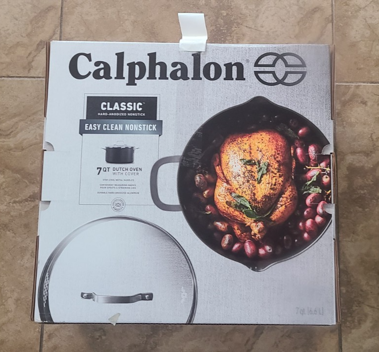 Calphalon Classic Nonstick 7qt Dutch Oven with strainer Lid and ...