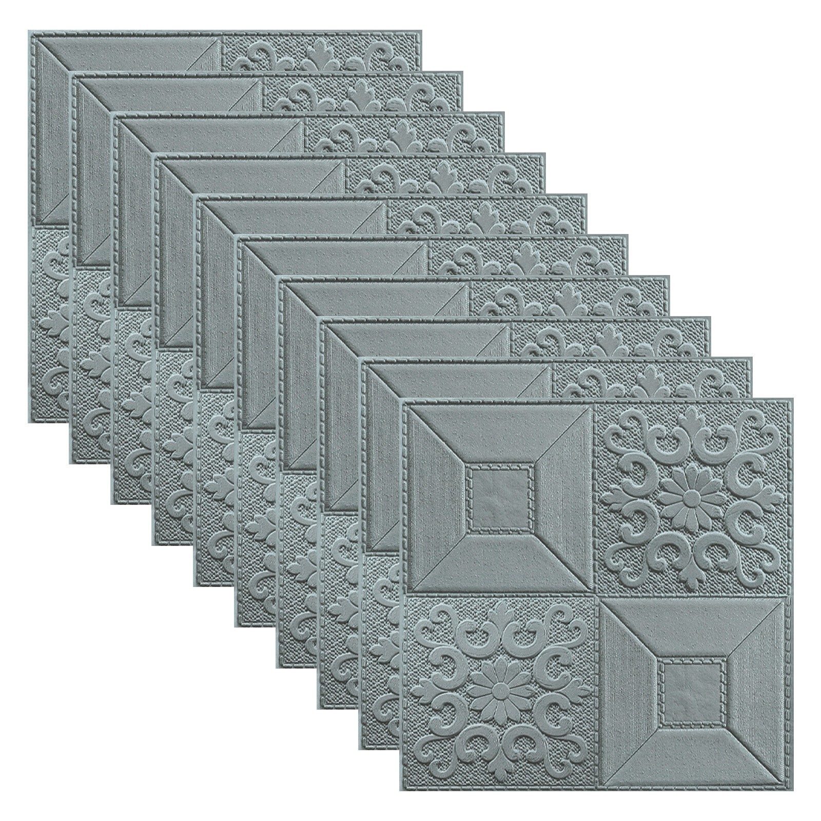 Self Adhesive Brick Wall Sticker 3D Effect Soft Foam Panels Pack of 10 ...