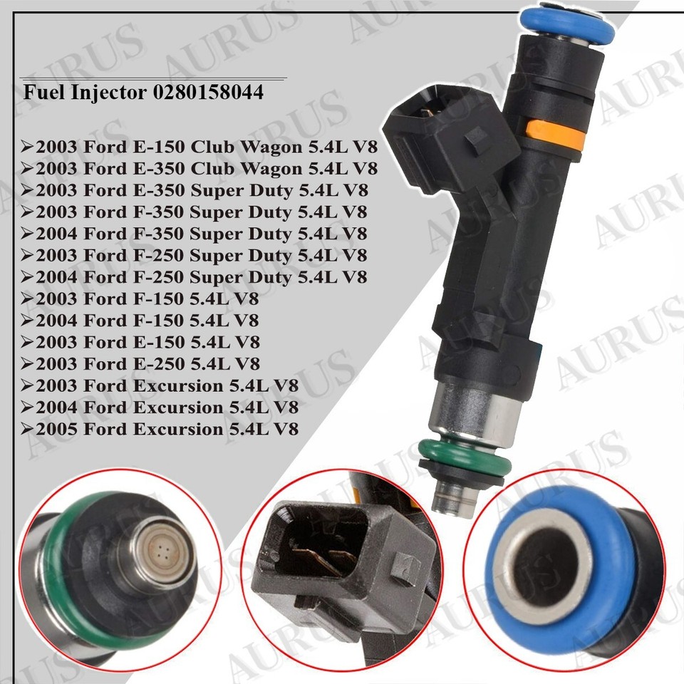x8 OEM BOSCH Fuel Injectors for 2003 2004 Ford F-150 5.4L V8 0280158044 ...