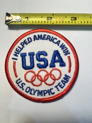 Vintage I Helped America Win USA US Olympic Team Patch | eBay