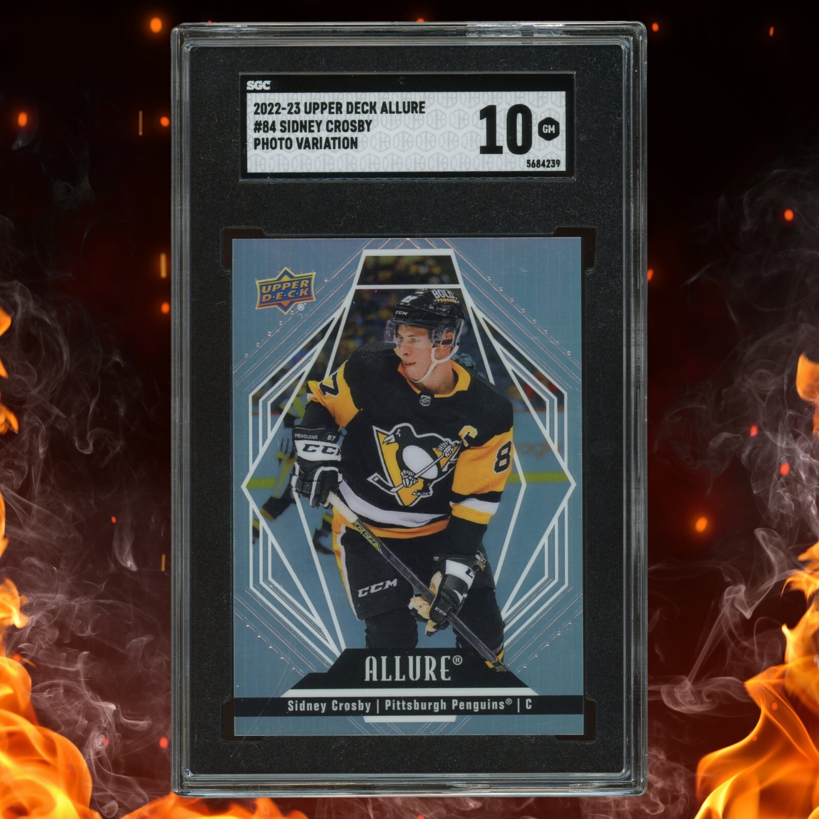 2022-23 Upper Deck Allure SIDNEY CROSBY Photo Variation SGC 10 #84 SP ...