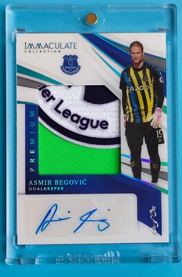 2021 Immaculate Soccer Premium Swatch Platinum Asmir Begovic GU Patch ...