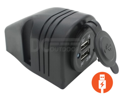 Surface Mount USB Socket Car Socket - Dual USB Charger - 1A & 2.1A fast ...
