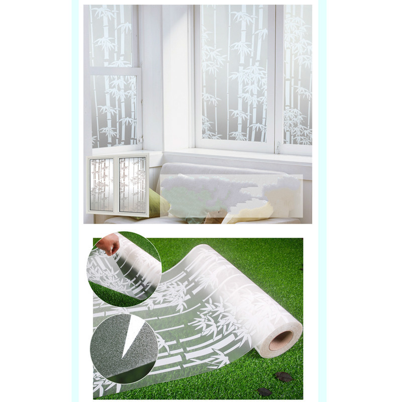 Self-adhesive Glass Film Frosted Opaque Window Sticker Washroom Bedroom ...