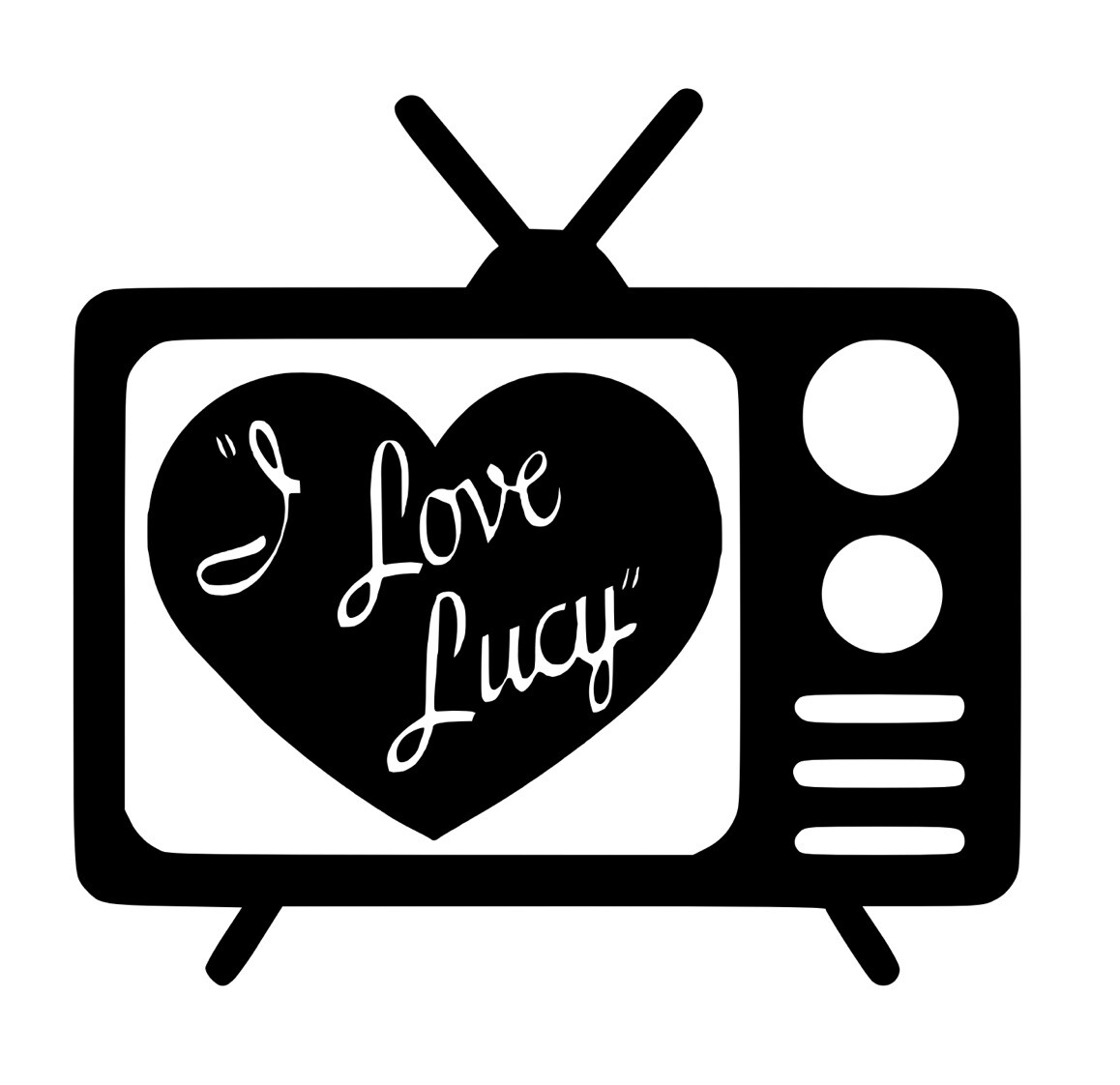 I Love Lucy Logo Black And White