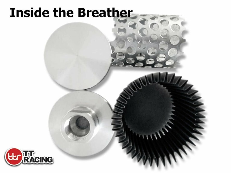 2L Aluminum Oil Catch Can Tank & Filter Drain Tap with Breather Baffled ...