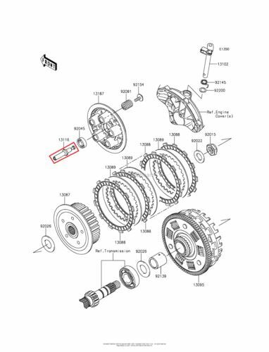 NEW OEM KAWASAKI VERSYS 650 CLUTCH PUSH ROD | eBay