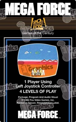 Replacement 2600 Game Cartridge Label - Mega Force | eBay