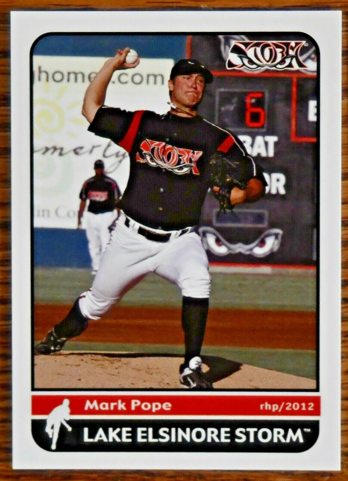 2013 Grandstand Mark Pope #12 Lake Elsinore Storm Minor League Baseball ...