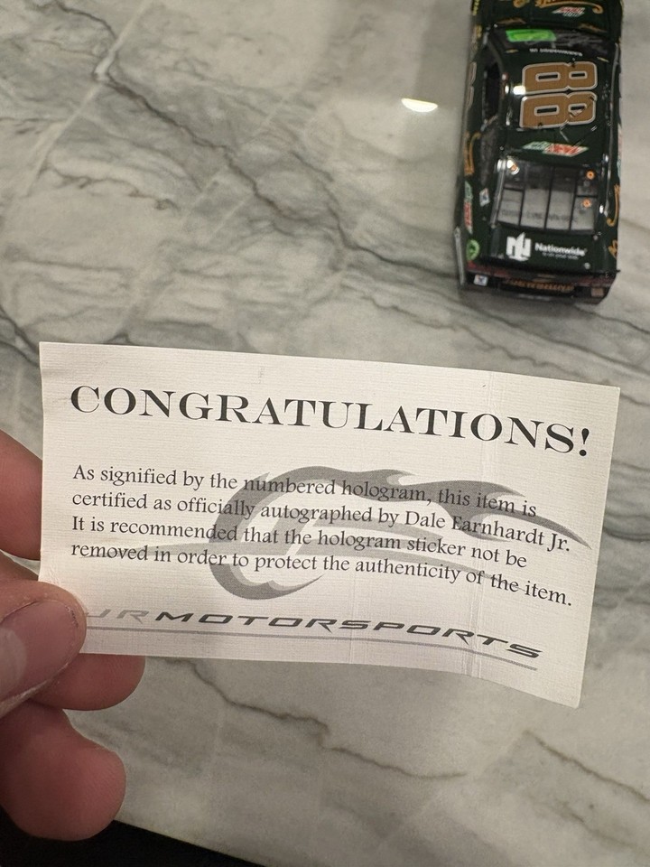 AUTOGRAPHED Dale Earnhardt Jr 2015 Dew Shine Mtn Dew Nascar 1/24 ...