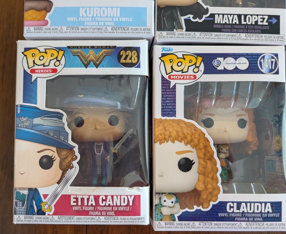 Funko Pop! Lot Jin, Hawkeye, Hello Kitty, Claudia, Maya Lopez, Nebula ...