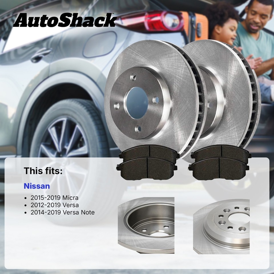 Front Disc Rotors Brake Pads for Nissan Versa Note Micra 2012-2019 ...