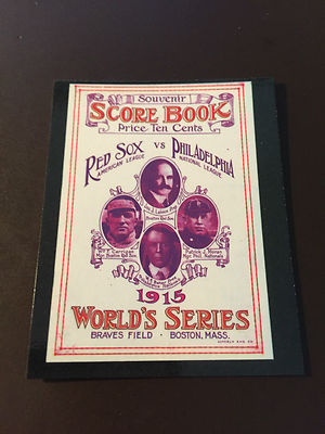 Boston Red Sox vs Philadelphia Phillies 1915 World Series program ...