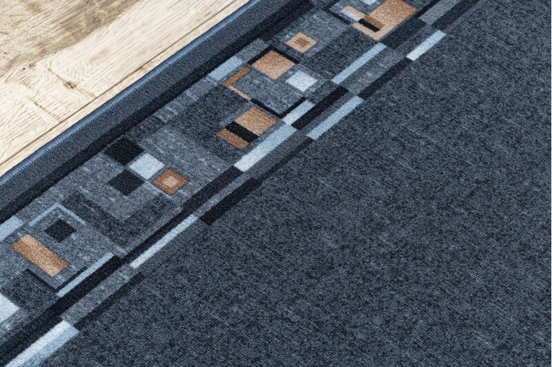 Runner Rugs, BOMBAY grey, modern NON-slip, Stairs Width 67cm-100cm ...