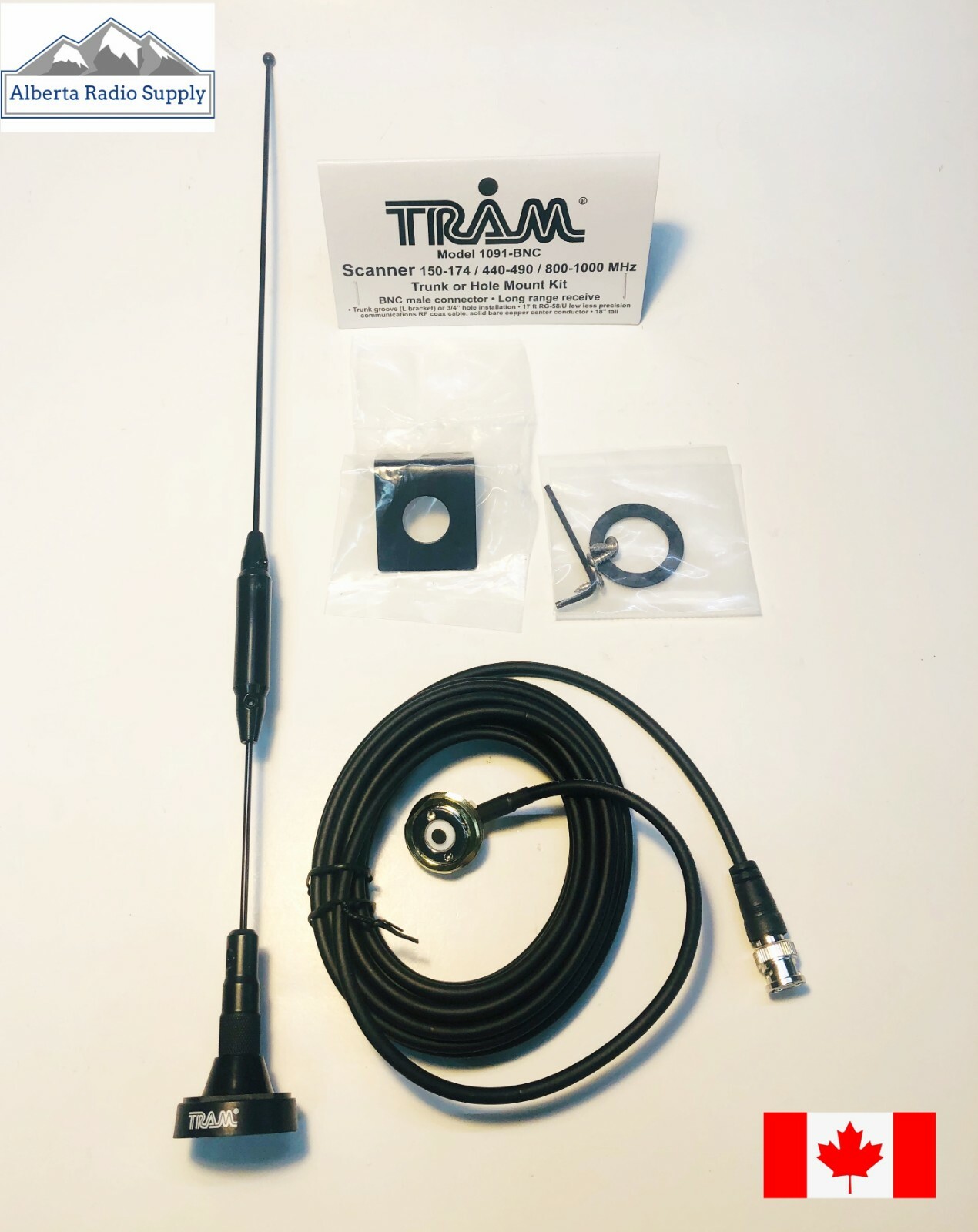 TRAM 1091 Scanner Antenna Kit BNC NMO | Grelly USA