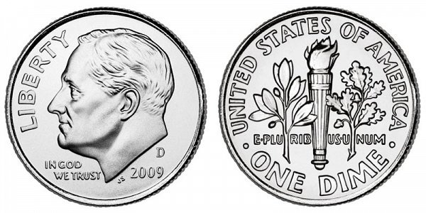 Dime Coin Front And Back