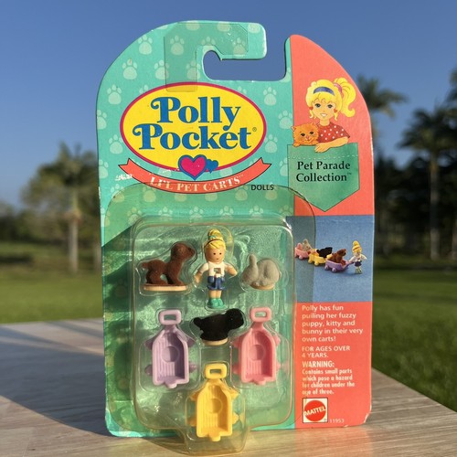 Vintage 1994 Polly Pocket Li'l Pet Carts Bluebird New RARE 11953 | eBay