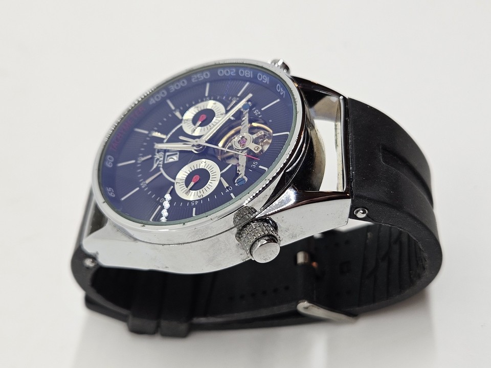 JARAGAR TM448 Cobalt Blue Chronograph 'Tourbillion Design' Automatic ...